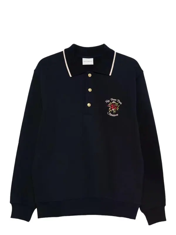 Drole De Monsieur Embroidered Sweatshirt - Blue