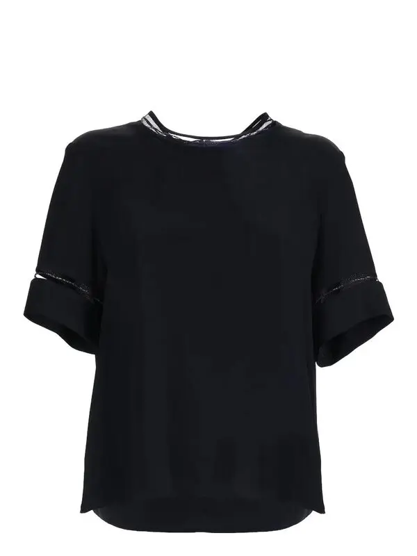 Fabiana Filippi Cuffed T-shirt - Black
