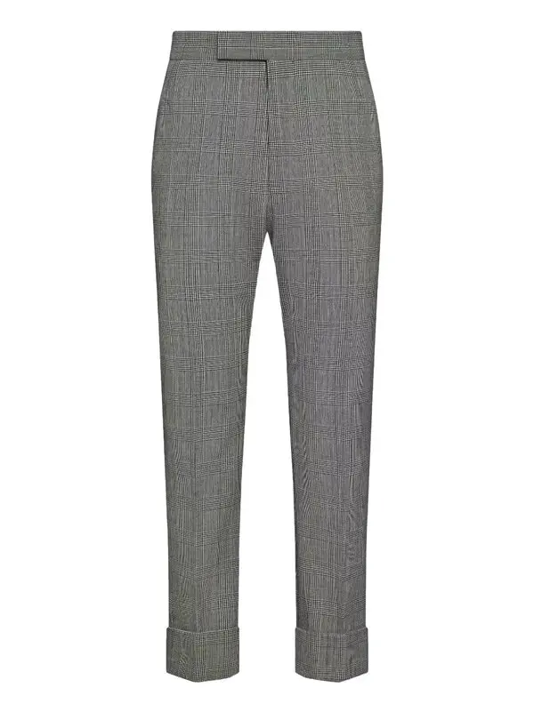Thom Browne Prince Of Wales-patterned Trousers - Grey