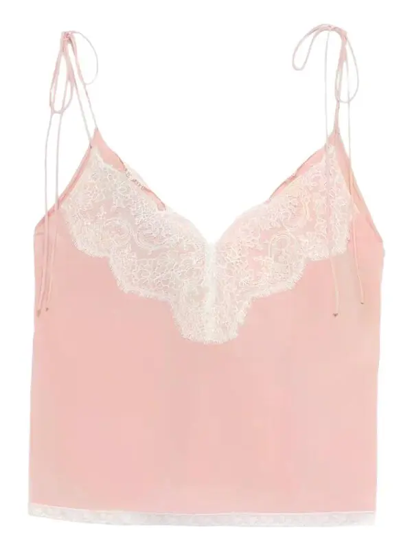 Valentino Garavani Lace-trim Tank Top - Pink