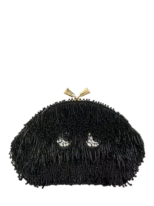 ANYA HINDMARCH Beaded Clutch Bag - Black