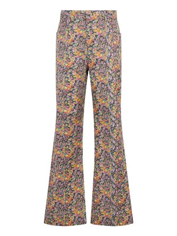 Philosophy Di Lorenzo Serafini Floral Flared Trousers - Black