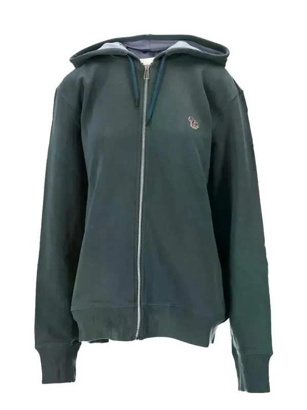 Paul Smith Zebra-patch Zip-up Hoodie - Green