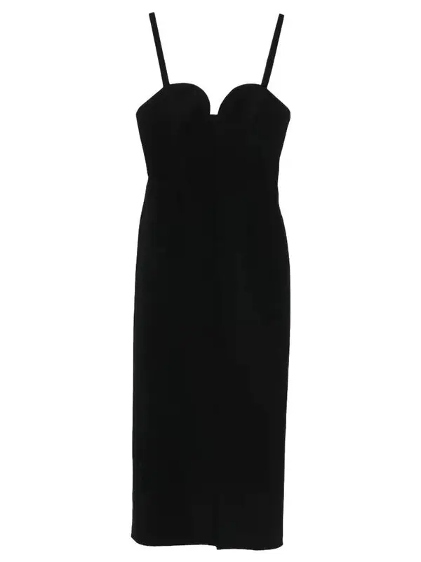 Givenchy Midi Dress Sweetheart Neck - Black