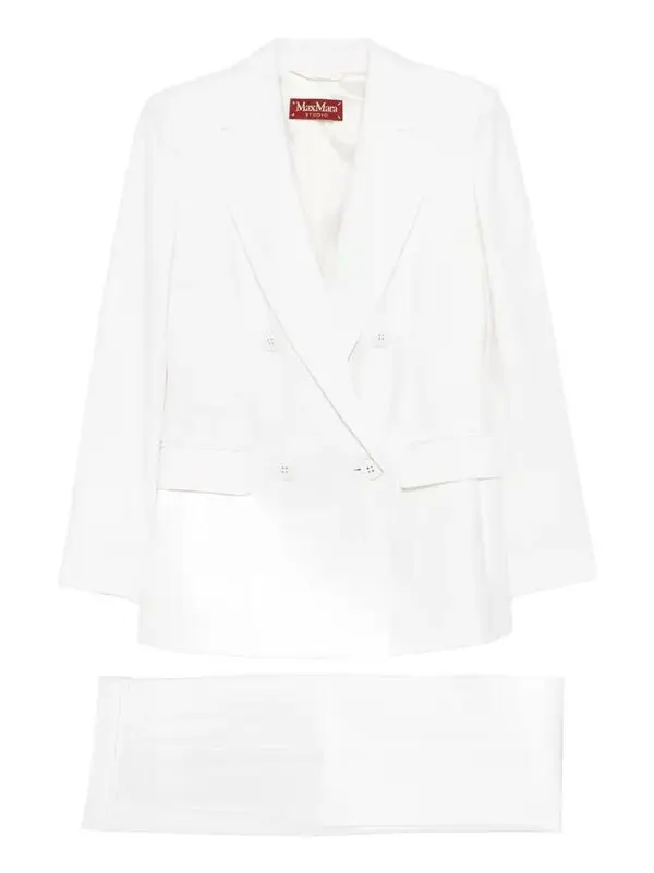 Max Mara Double-breasted Suit - White