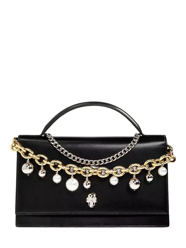 Alexander McQueen Skull Charm-embellished Tote - Black
