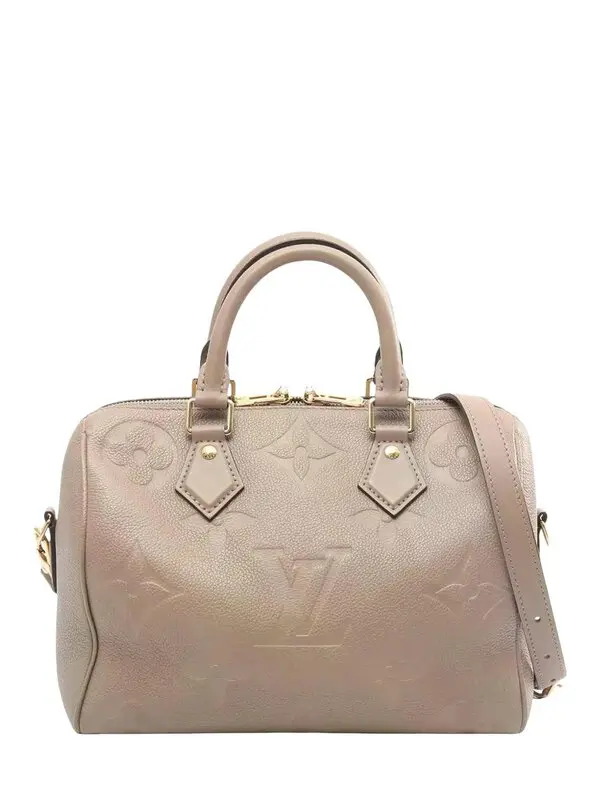 LOUIS VUITTON Monogram Empreinte Speedy Bandouliere 25 Satchel - Brown