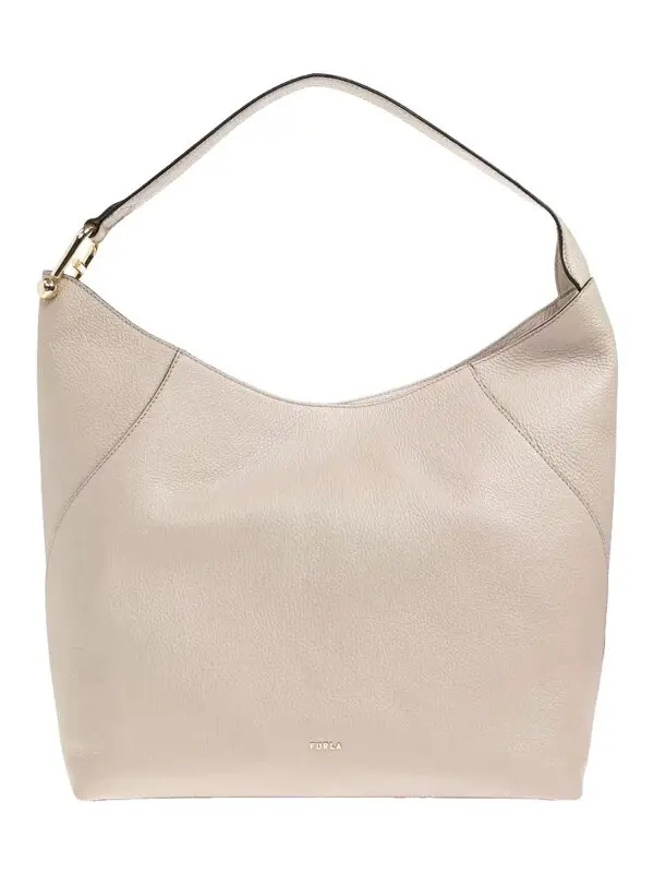 Furla Lara Grained-leather Shoulder Bag - Neutrals
