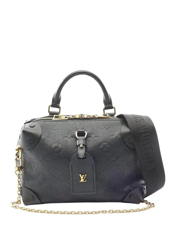 LOUIS VUITTON 2010-2025 Monogram Empreinte Petite Malle Souple Satchel - Black