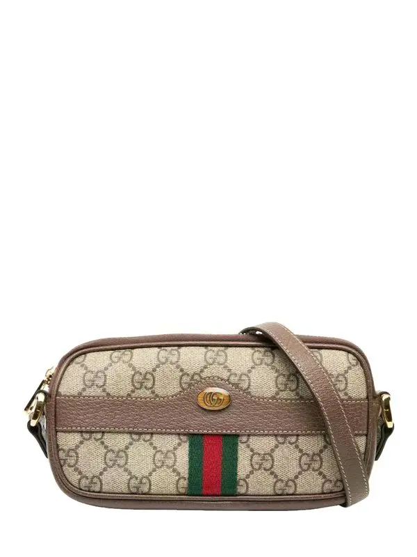 Gucci Mini Gg Supreme Ophidia Crossbody Bag - Brown