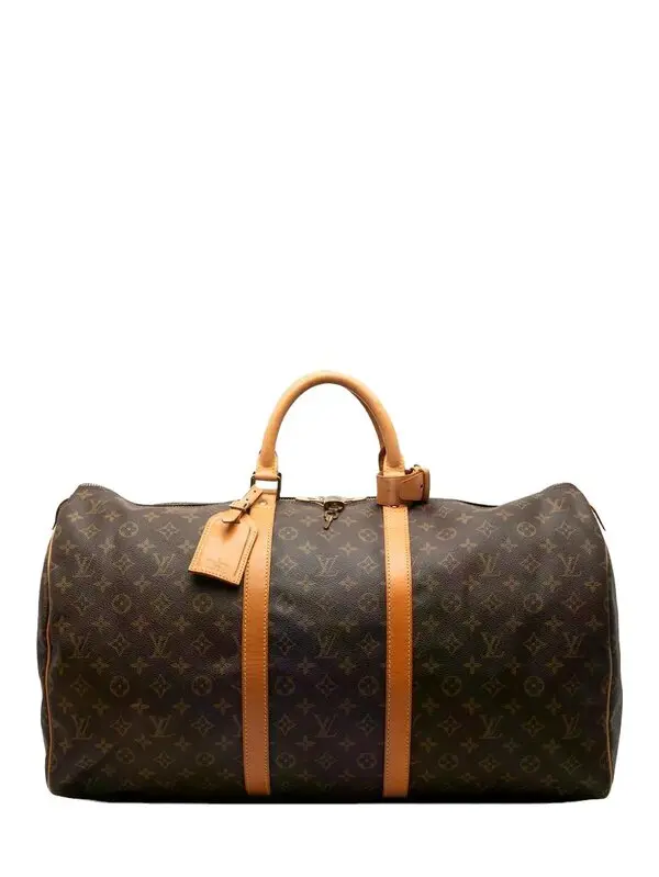 LOUIS VUITTON 1992 Monogram Keepall 55 Travel Bag - Brown