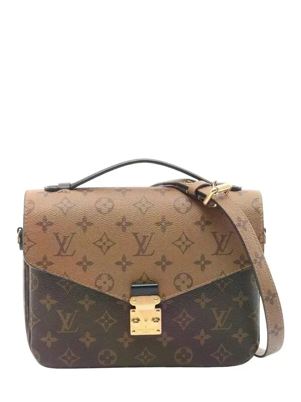 LOUIS VUITTON 2010-2025 Monogram Reverse Pochette Metis Satchel - Brown