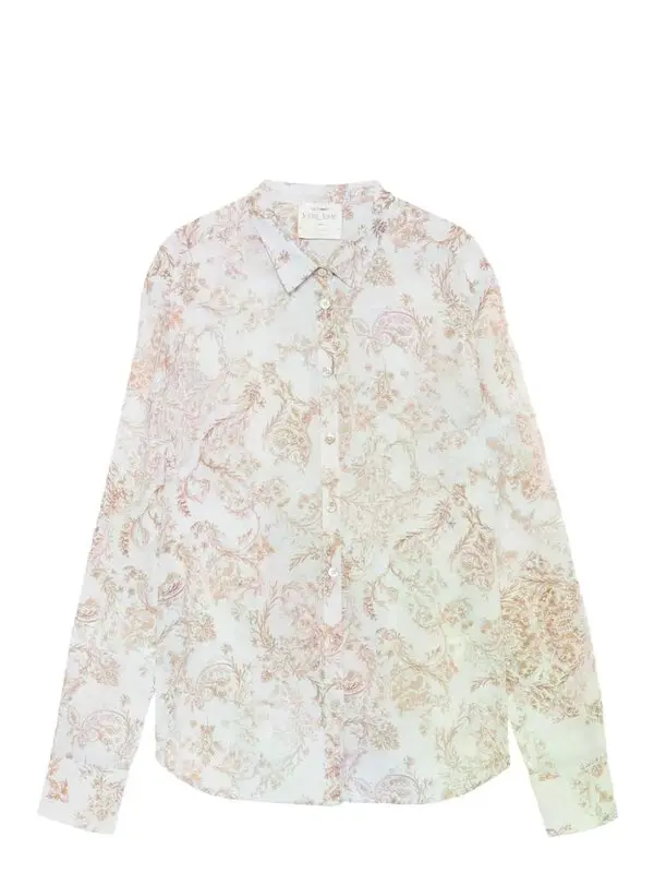 FORTE_FORTE Floral Print Shirt - Blue