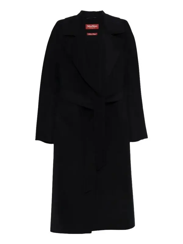 Max Mara Belted Wrap Coat - Blue