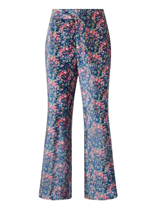 Philosophy Di Lorenzo Serafini Floral-print Trousers - Blue