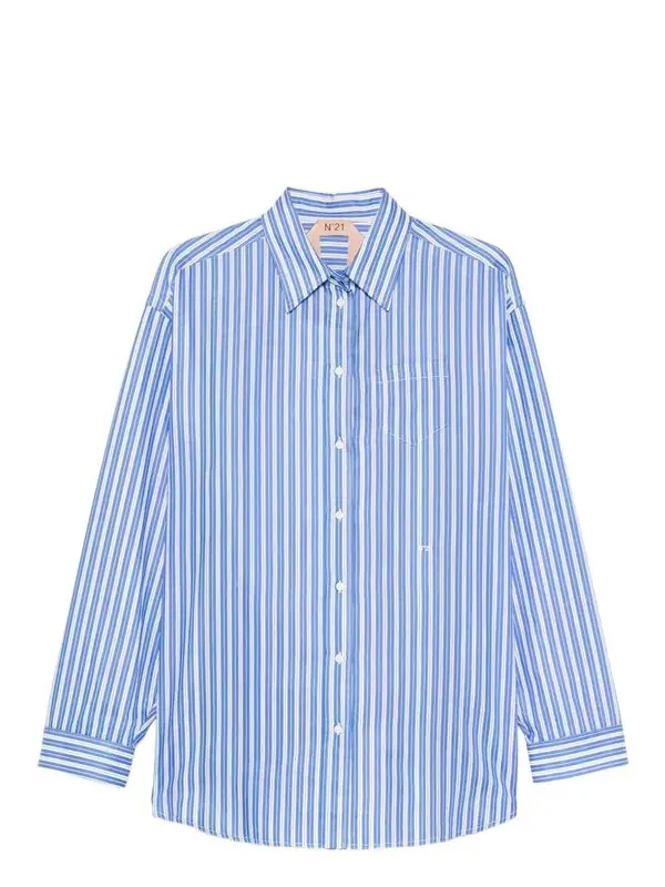 N°21 Striped Pocket Shirt - Blue