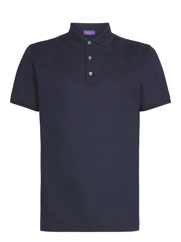Ralph Lauren Purple Label Cotton Piqué Slim-fit Polo Shirt - Navy