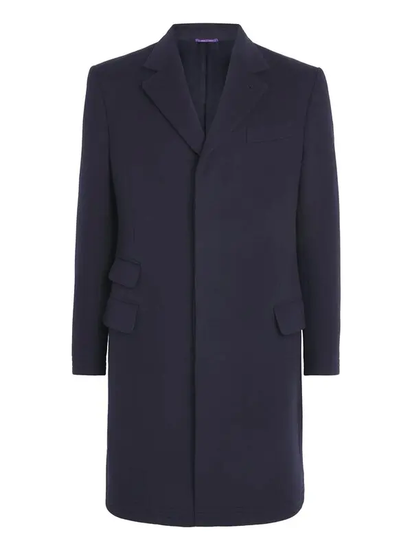 Ralph Lauren Purple Label Kent Wool-blend Overcoat - Navy
