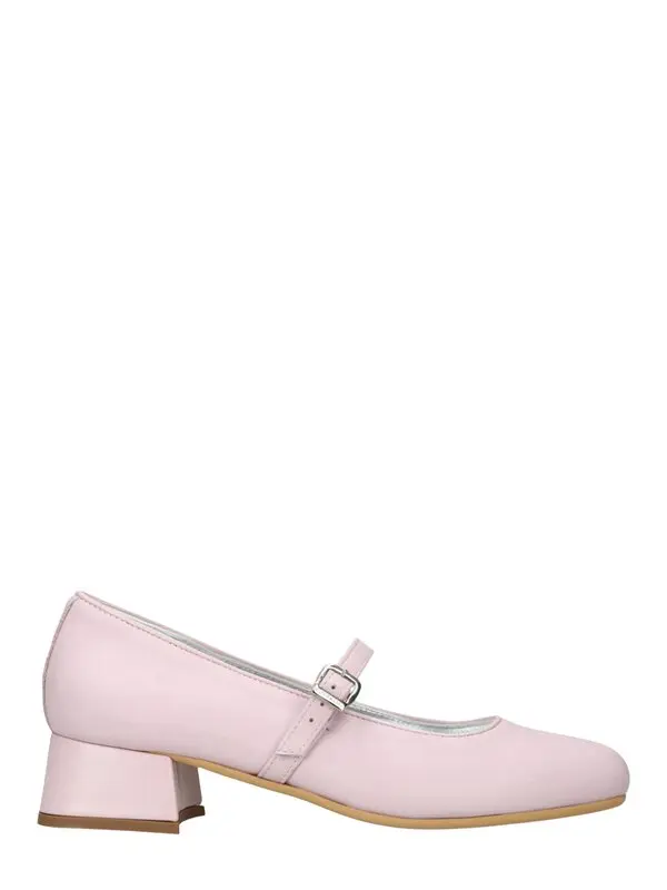 Monnalisa Leather Dorothy Mary Janes - Pink