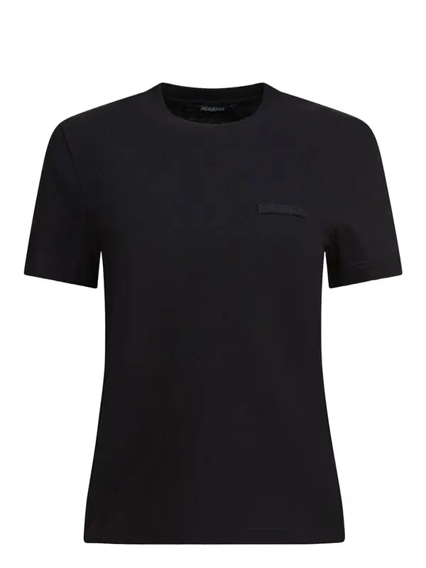 Jacquemus Grosgrain Short Sleeve T-shirt - Black
