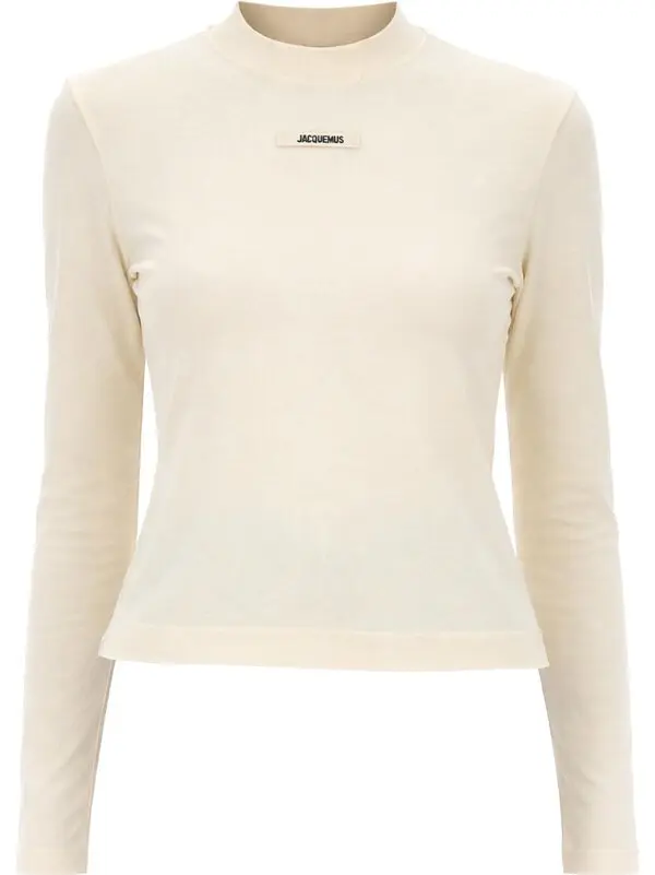Jacquemus Grosgrain Long-sleeved Shirt - Beige