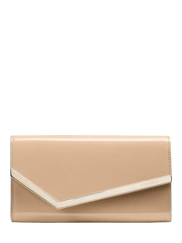 JIMMY CHOO Patent Leather Emmie Clutch - Brown