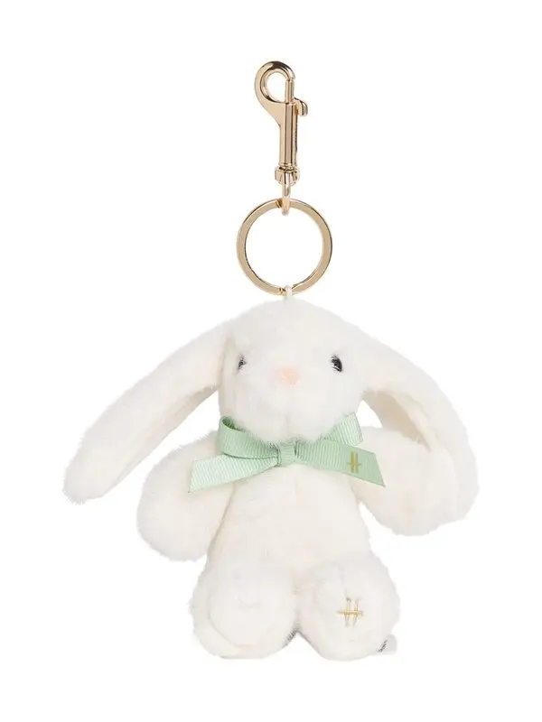Harrods Plush Bunny Keyring - White