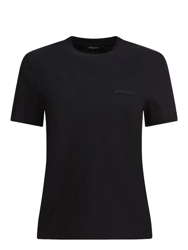 Jacquemus Grosgrain Short Sleeve T-shirt - Black