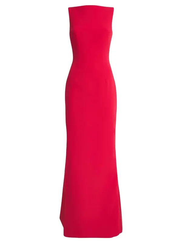 Safiyaa Crepe Sloane Gown - Red
