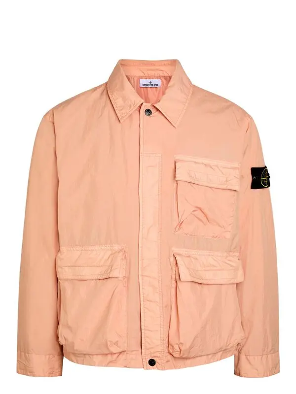 Stone Island Crinkled Shell Jacket - Pink