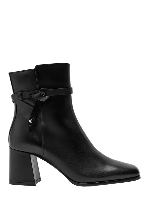JIMMY CHOO Lawton 65 Leather Ankle Boots - Black