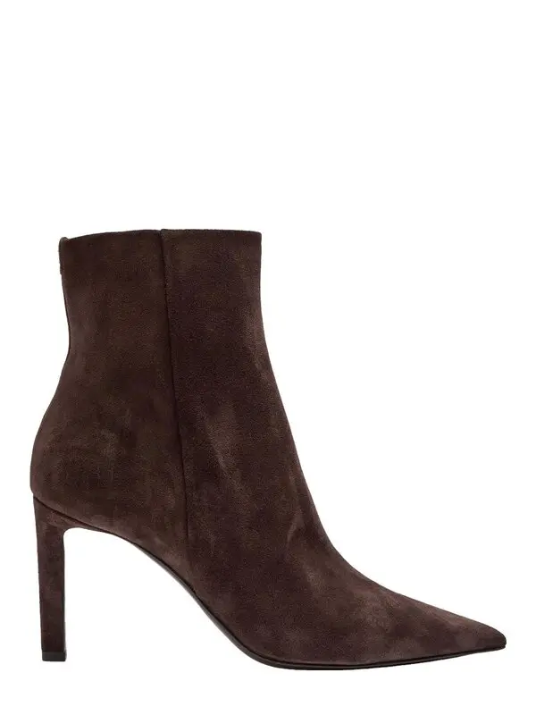JIMMY CHOO Frankie 85 Suede Ankle Boots - Brown