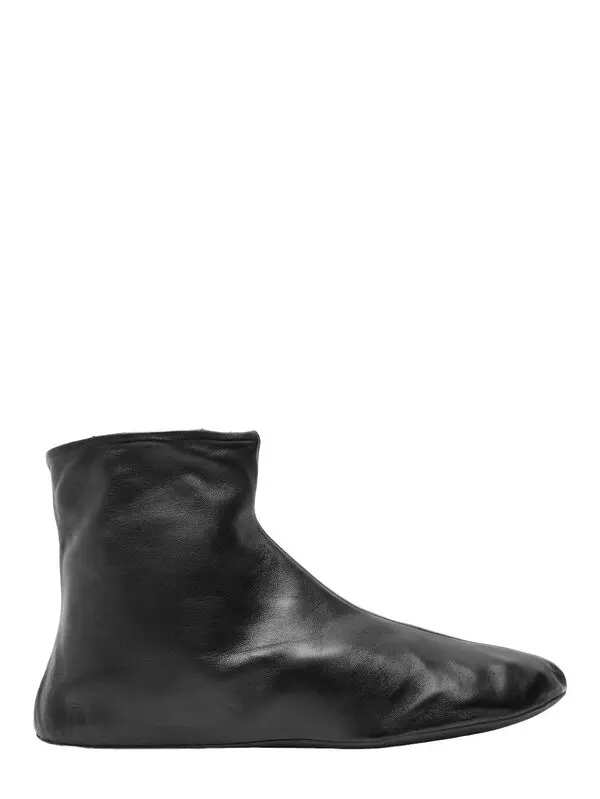 THE ROW Stella Shearling-lined Leather Ankle Boots - Black