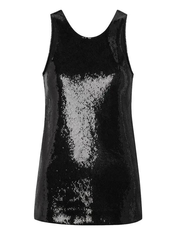TOTEME Sequin Tank Top - Black