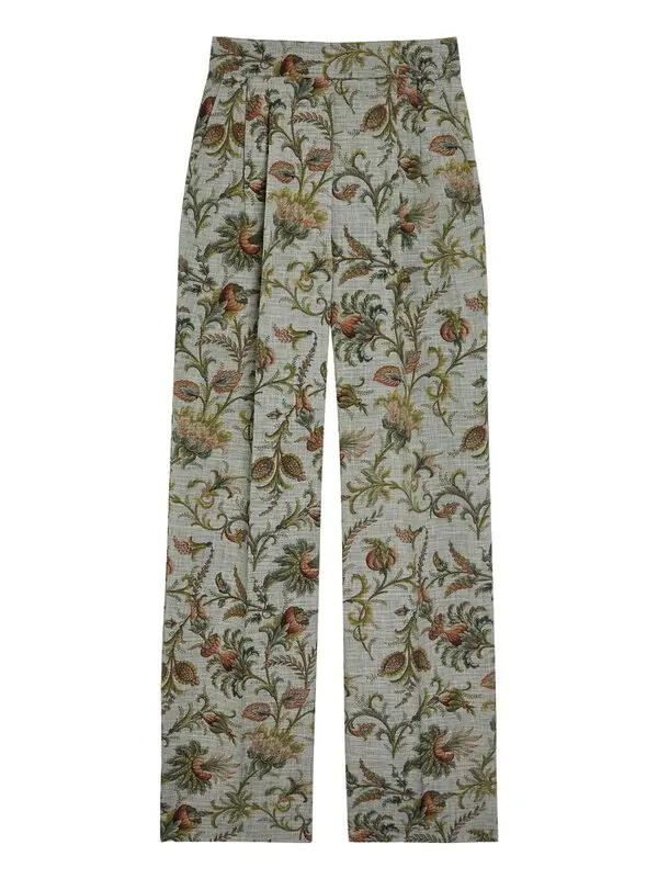 Etro Patterned Wide-leg Trousers - Multicoloured 1