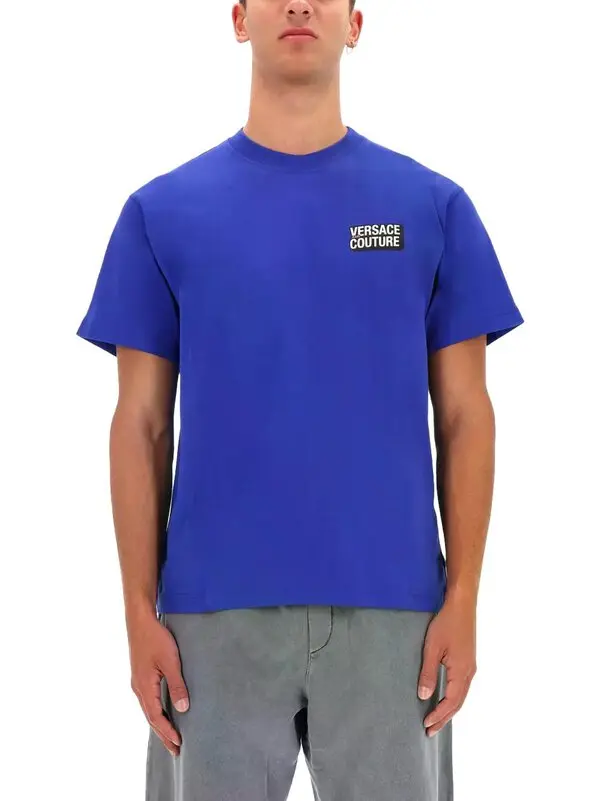 Versace Logo-patch T-shirt - Blue