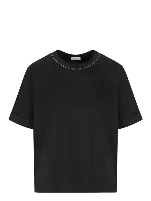 Brunello Cucinelli Crew Neck T-shirt - Black