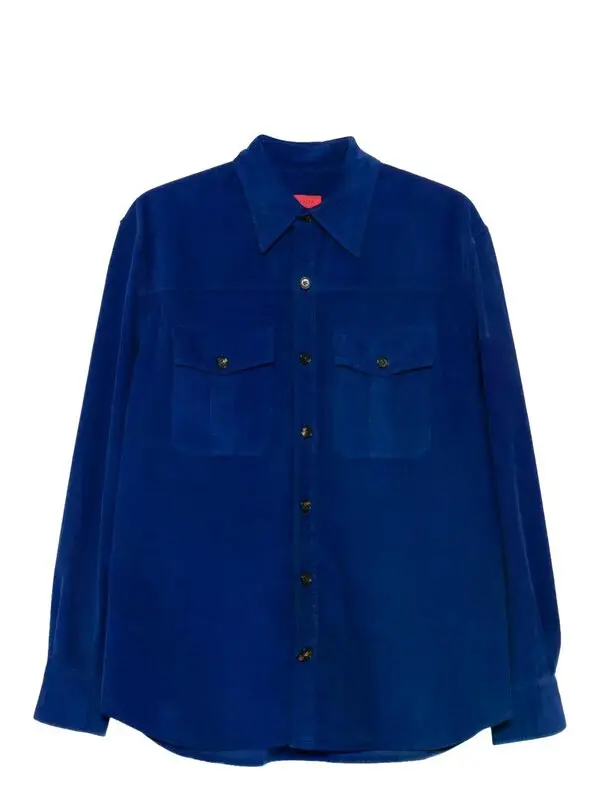 Isaia Chest-pocket Shirt - Blue