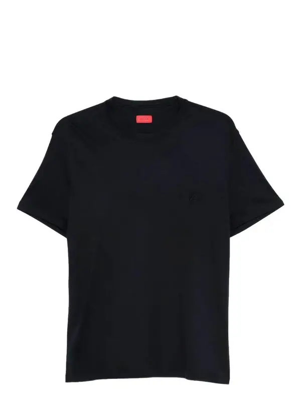 Isaia Logo-embroidered T-shirt - Blue