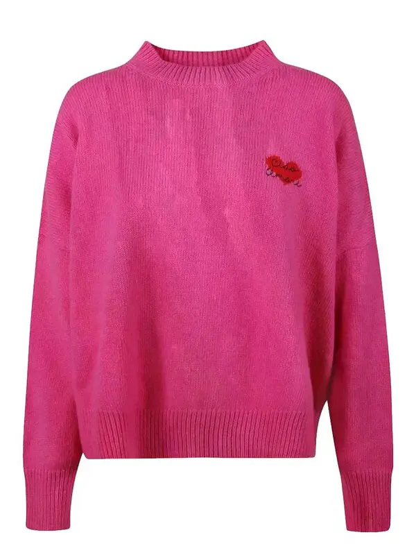 Giada Benincasa Crew-neck Sweater With Embroidery - Pink