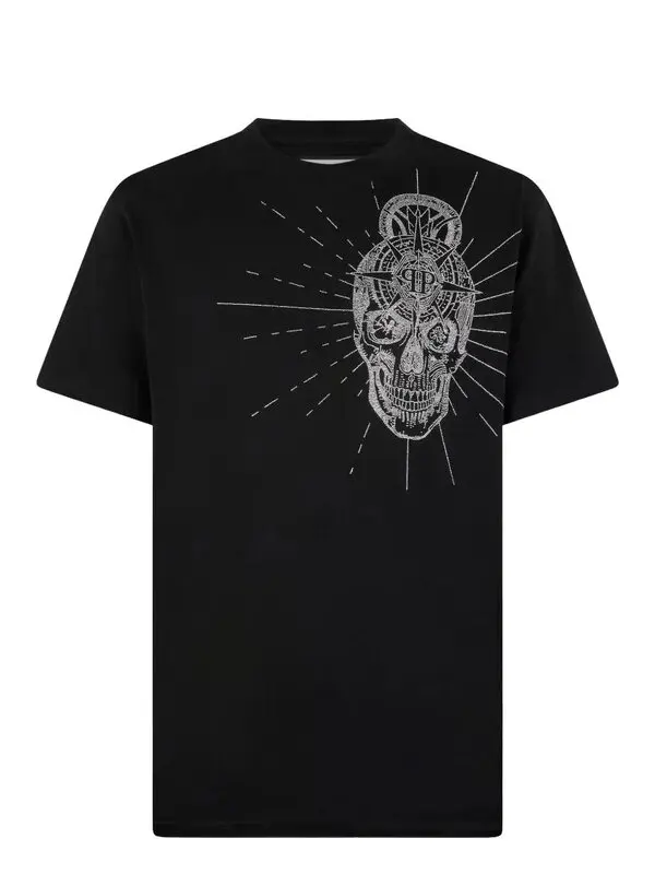 Philipp Plein Rhinestone-skull T-shirt - Black