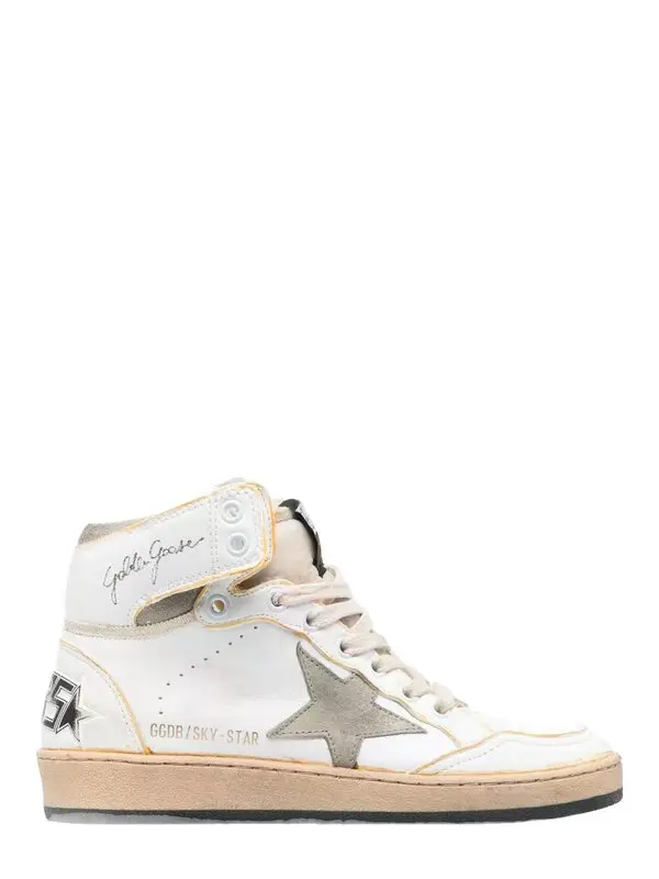 GOLDEN GOOSE Sky-star High-top Sneakers - White