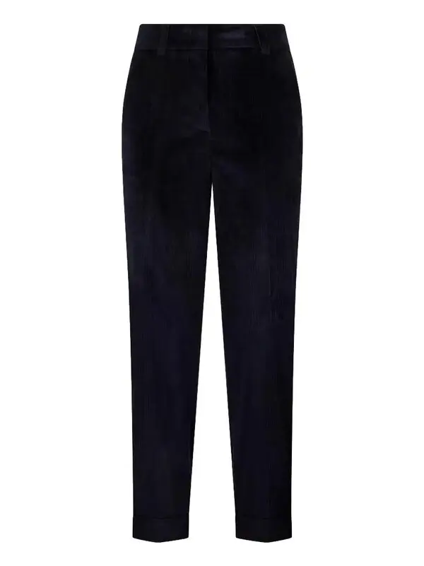 Peserico High-waisted Ribbed Trousers - Blue