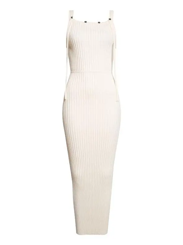 AISLING CAMPS Flipped Ribbed Merino Wool-blend Skirt - Ivory