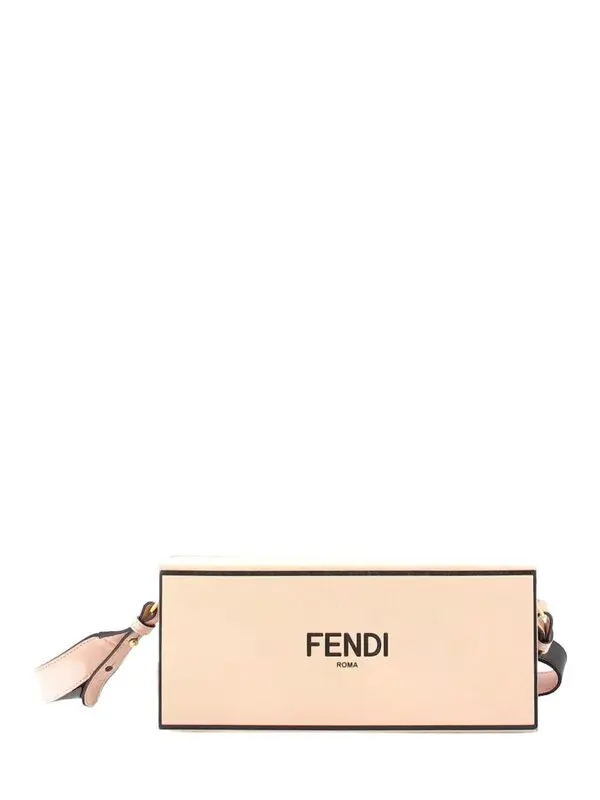 Fendi Logo Horizontal Box Crossbody Bag - Black