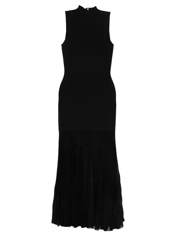 Michael Kors Mock-neck Midi Dress - Black
