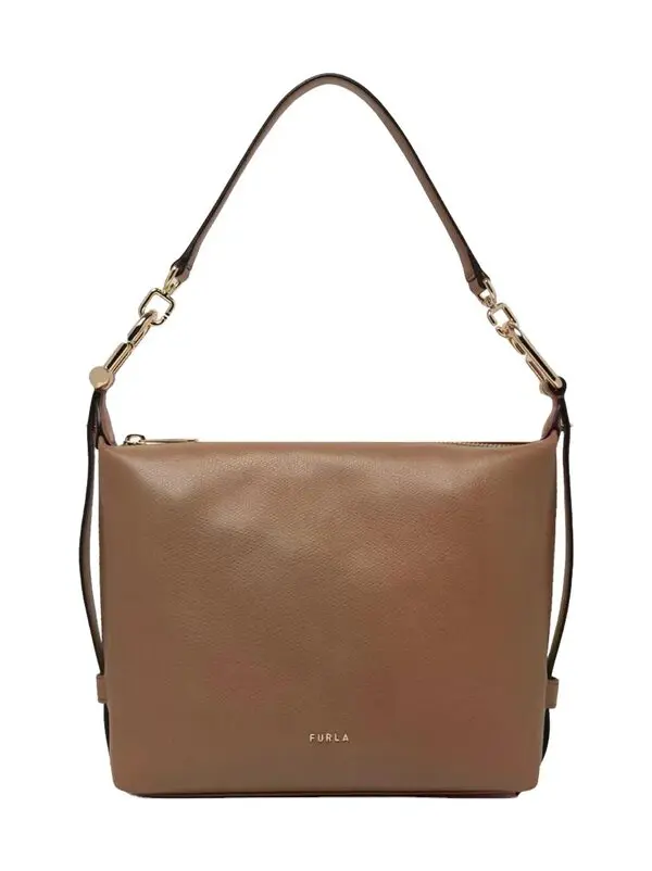 Furla Mignon Metal-logo Shoulder Bag - Brown