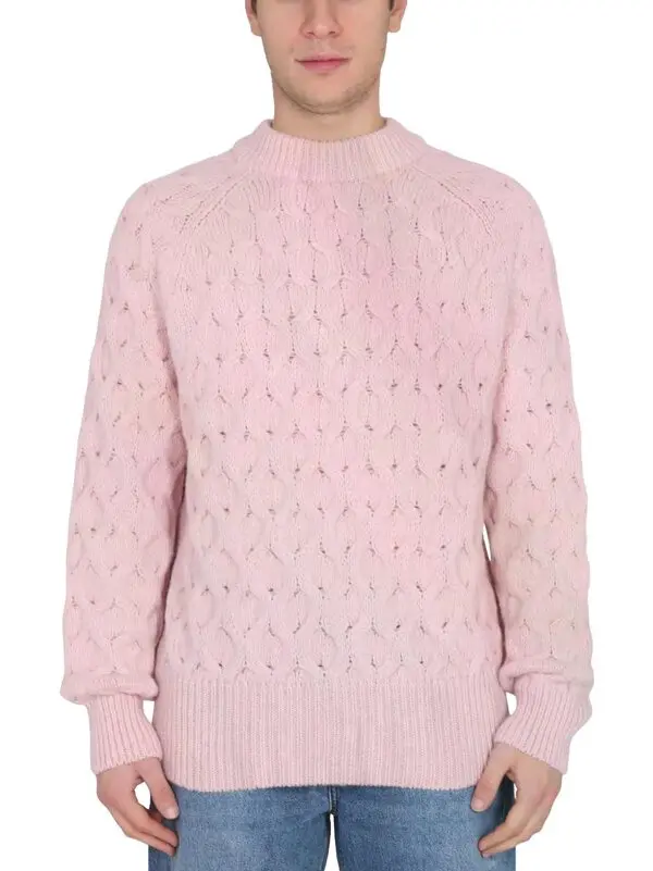 Séfr Alain Textured Knit Sweater - Pink