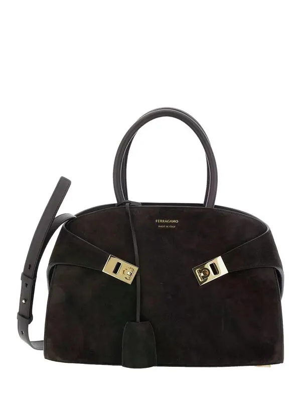 FERRAGAMO Small Hug Tote Bag - Brown