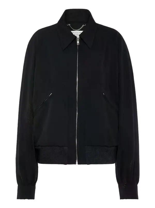 MAISON MARGIELA Virgin Wool Bomber Jacket - Black